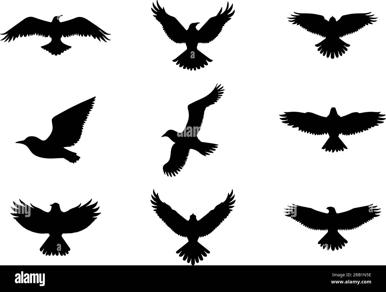 Pajaros Volando Silueta