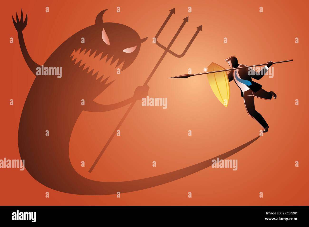 Ilustración vectorial de concepto de negocio, hombre de negocios con ... Ilustración vectorial de concepto de negocio, hombre de negocios con ...
