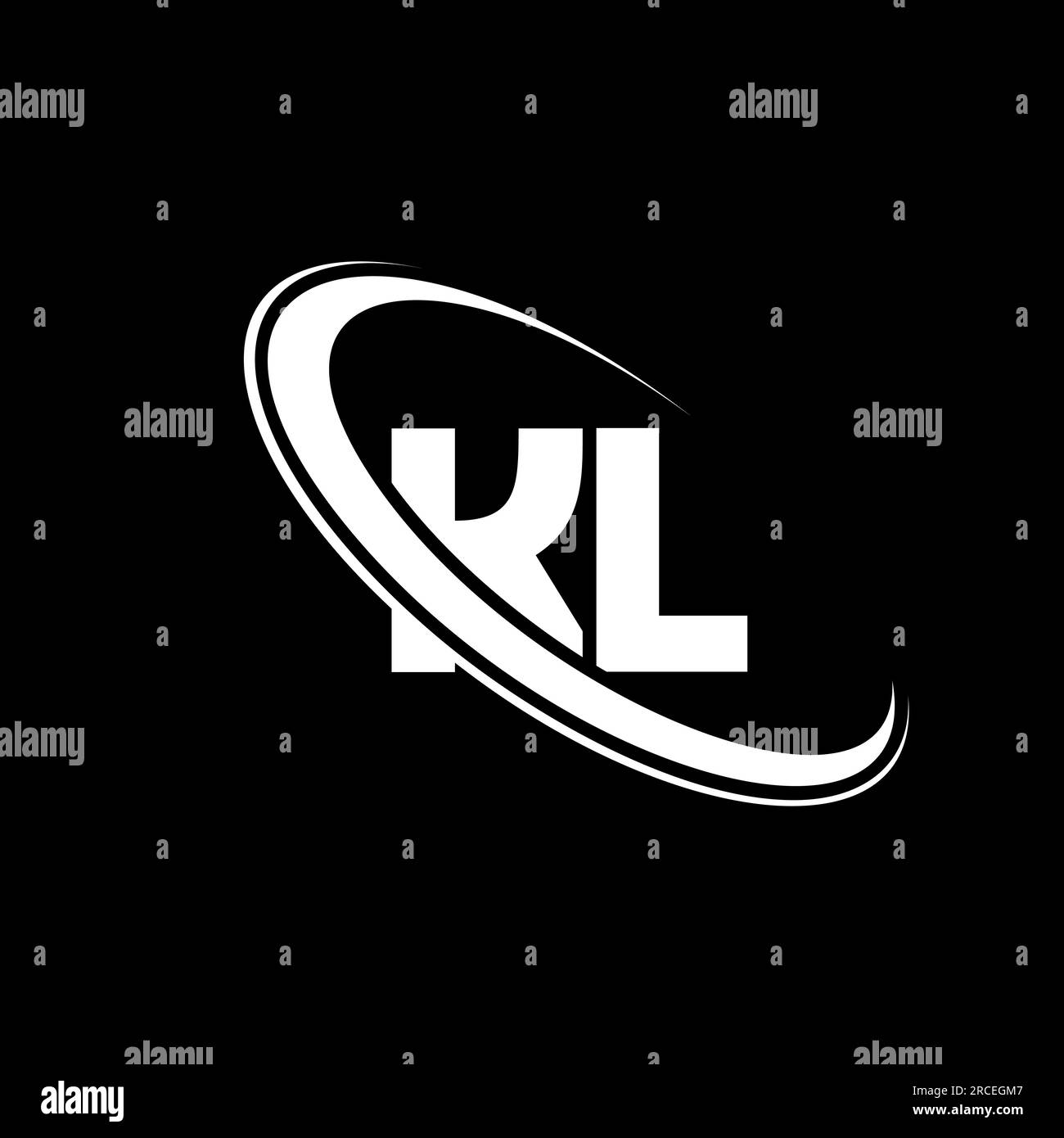 Logotipo De Kl Diseño K L Letra Kl Blanca Kl K L Carta De Diseño