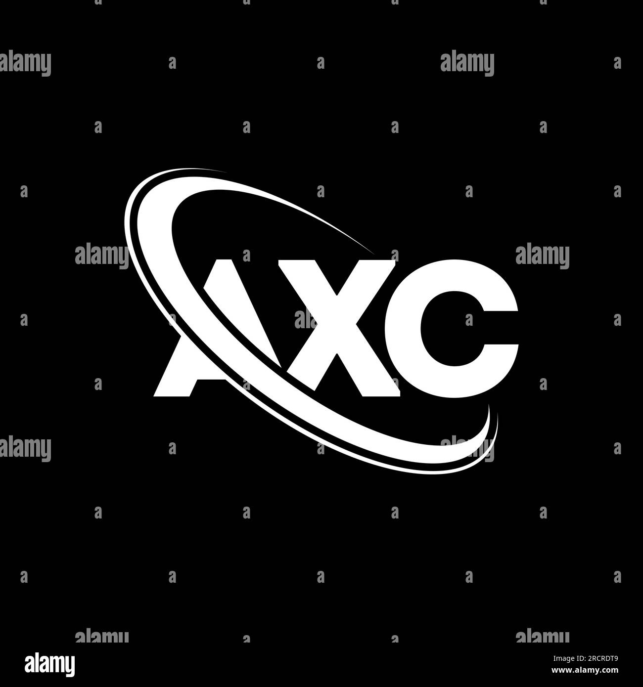 Logotipo de AXC. Carta AXC. Diseño de logotipo de carta AXC. Iniciales ...