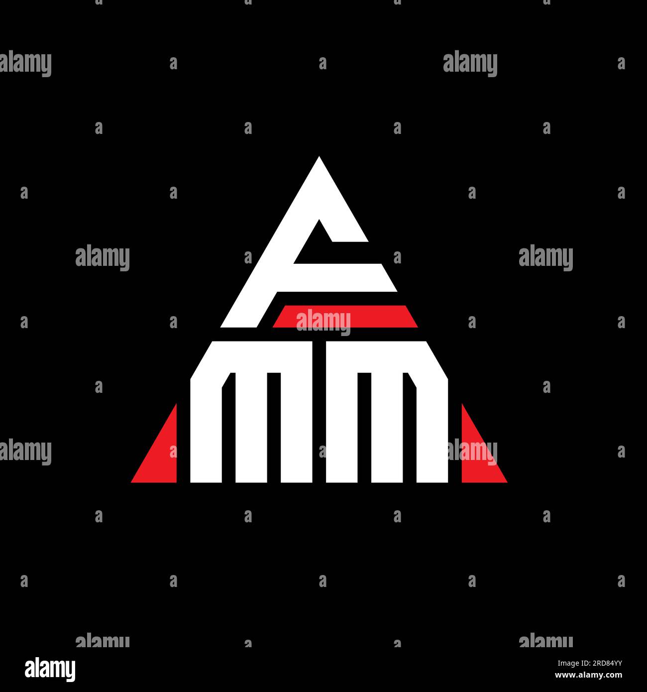 Diseño De Logotipo De Letra Triángulo Fmm Con Forma De Triángulo Fmm