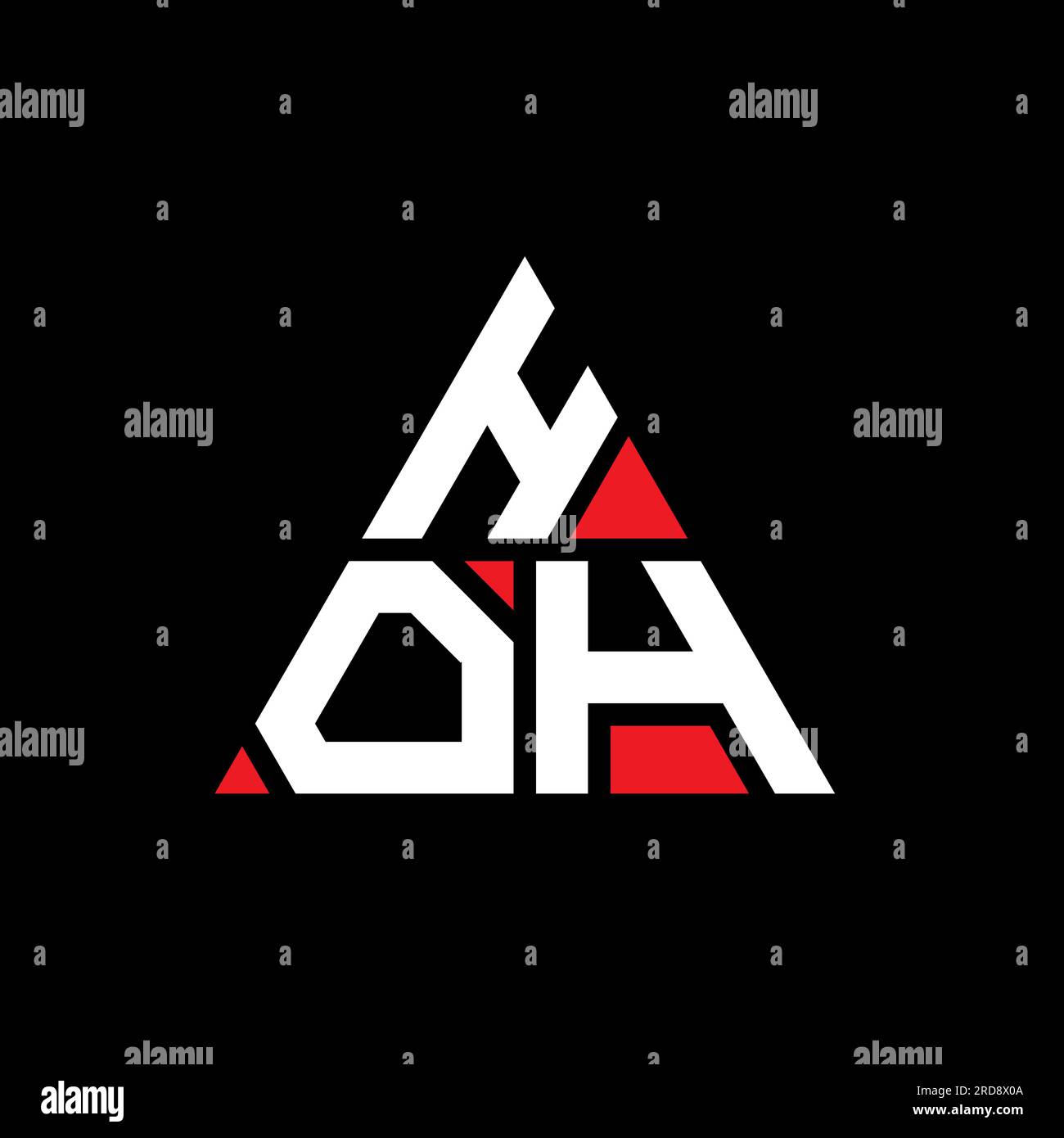Hoh Diseño De Logotipo De Letra Triangular Con Forma De Triángulo Hoh