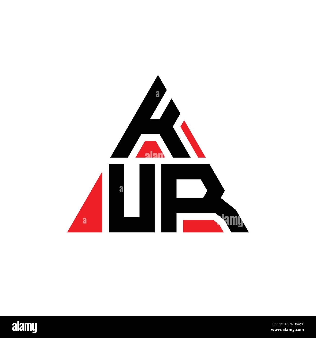 Diseño De Logotipo De Letra Triangular Kur Con Forma De Triángulo Kur