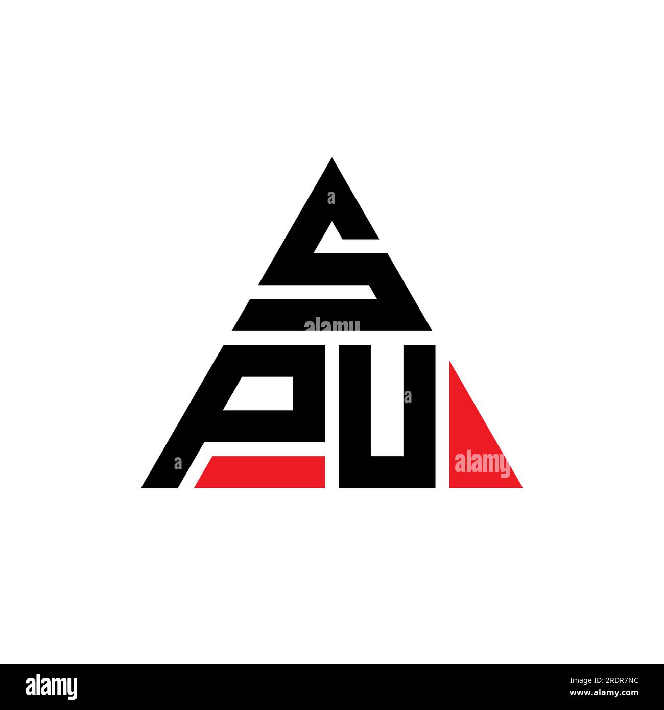 Diseño de logotipo de letra triangular SPU con forma de triángulo. SPU ...