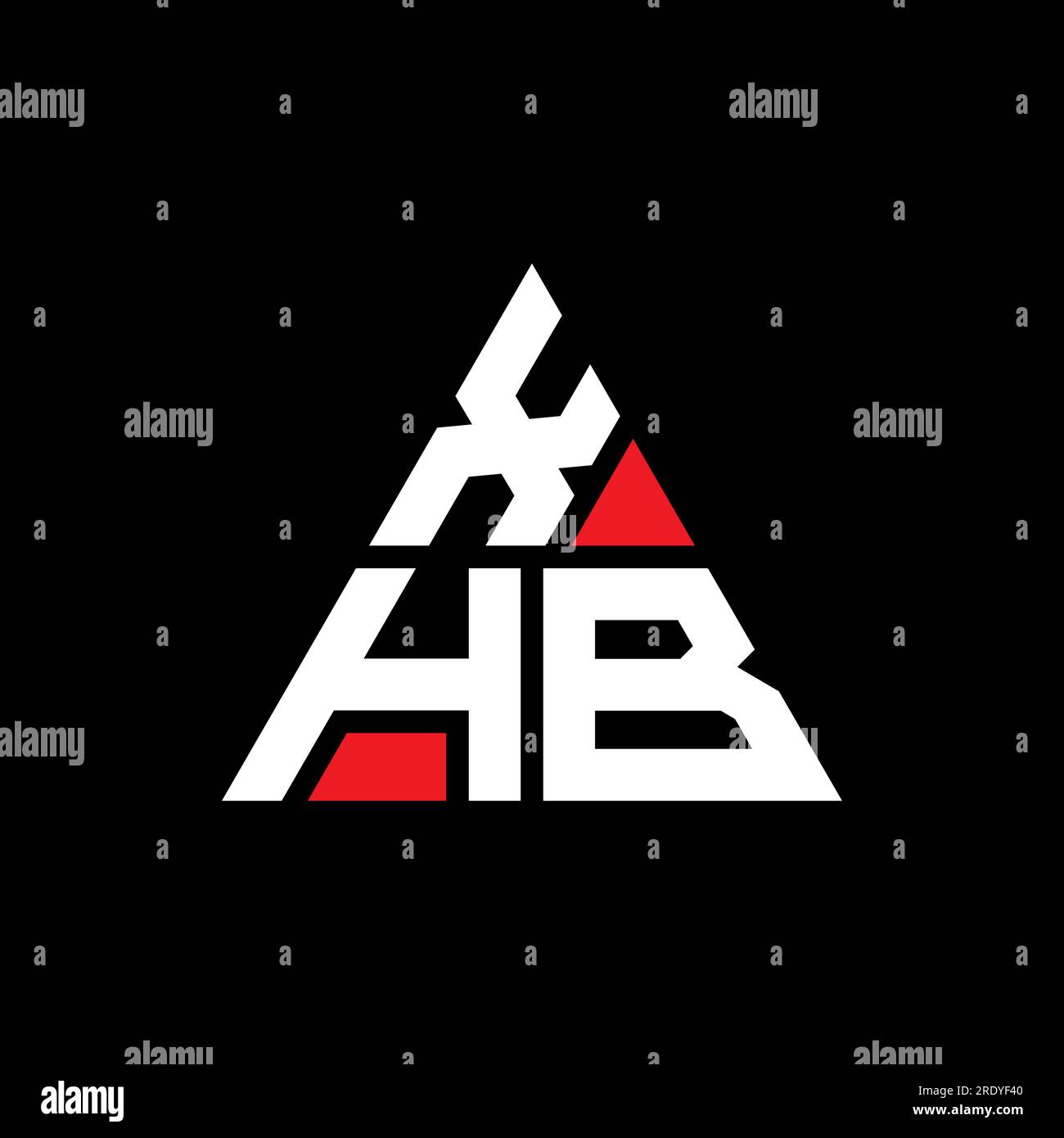 Diseño De Logotipo De Letra Triangular Xhb Con Forma De Triángulo Xhb