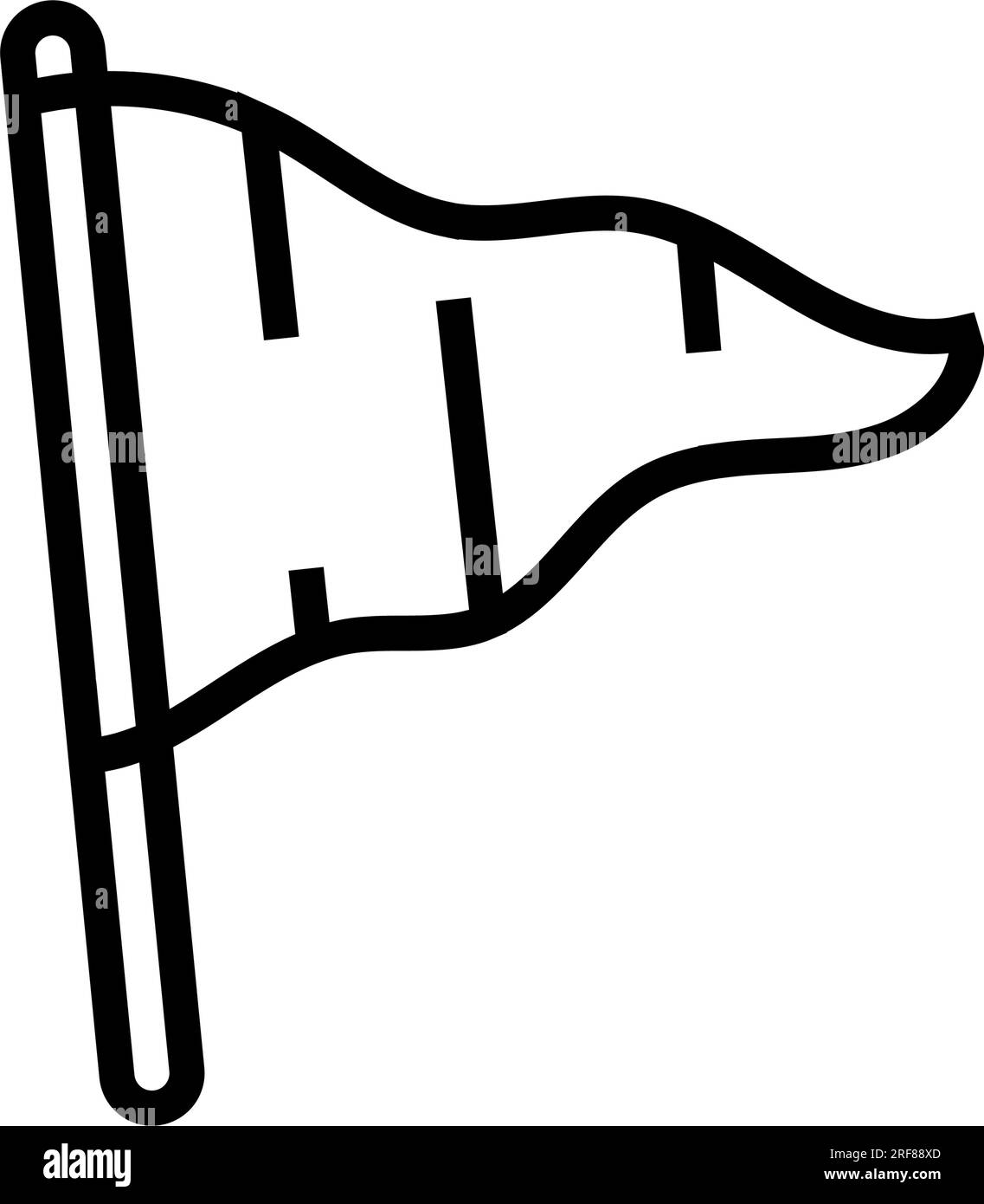 Bandera Roja Línea De Alerta Icono Ilustración Vectorial Imagen Vector