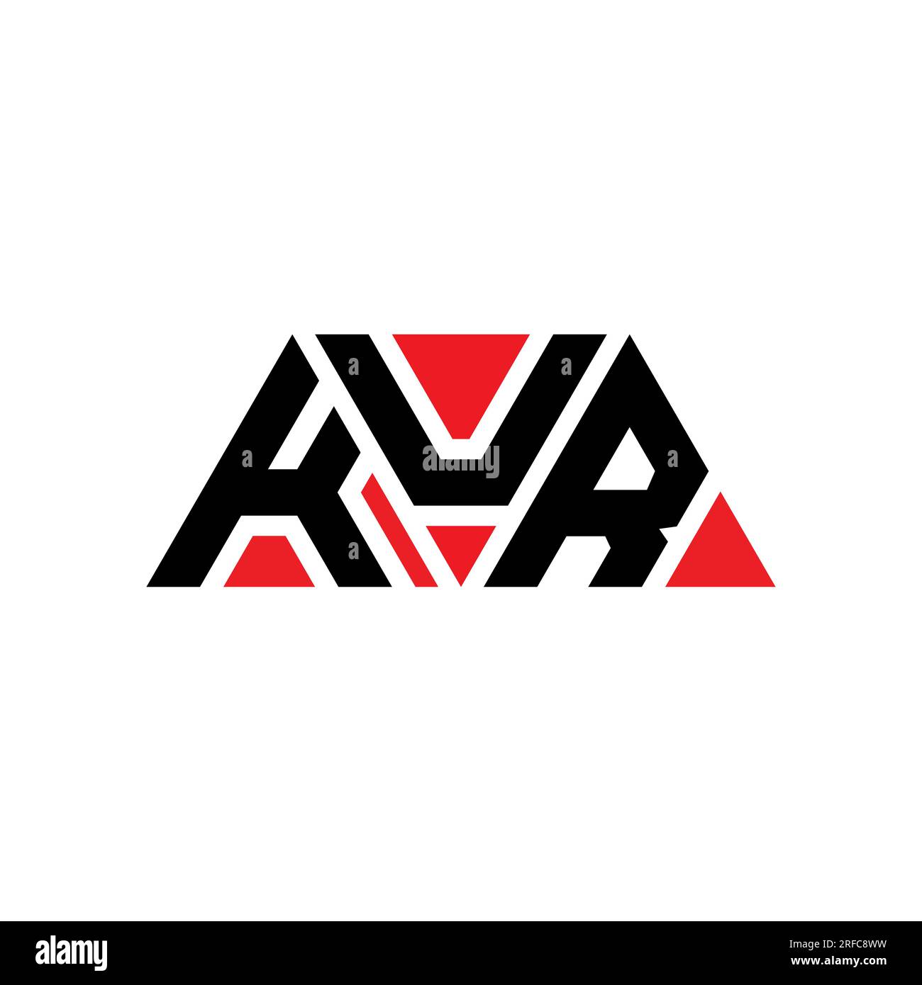 Diseño De Logotipo De Letra Triangular Kur Con Forma De Triángulo Kur