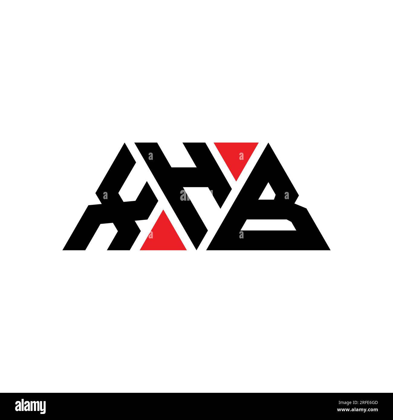 Diseño De Logotipo De Letra Triangular Xhb Con Forma De Triángulo Xhb
