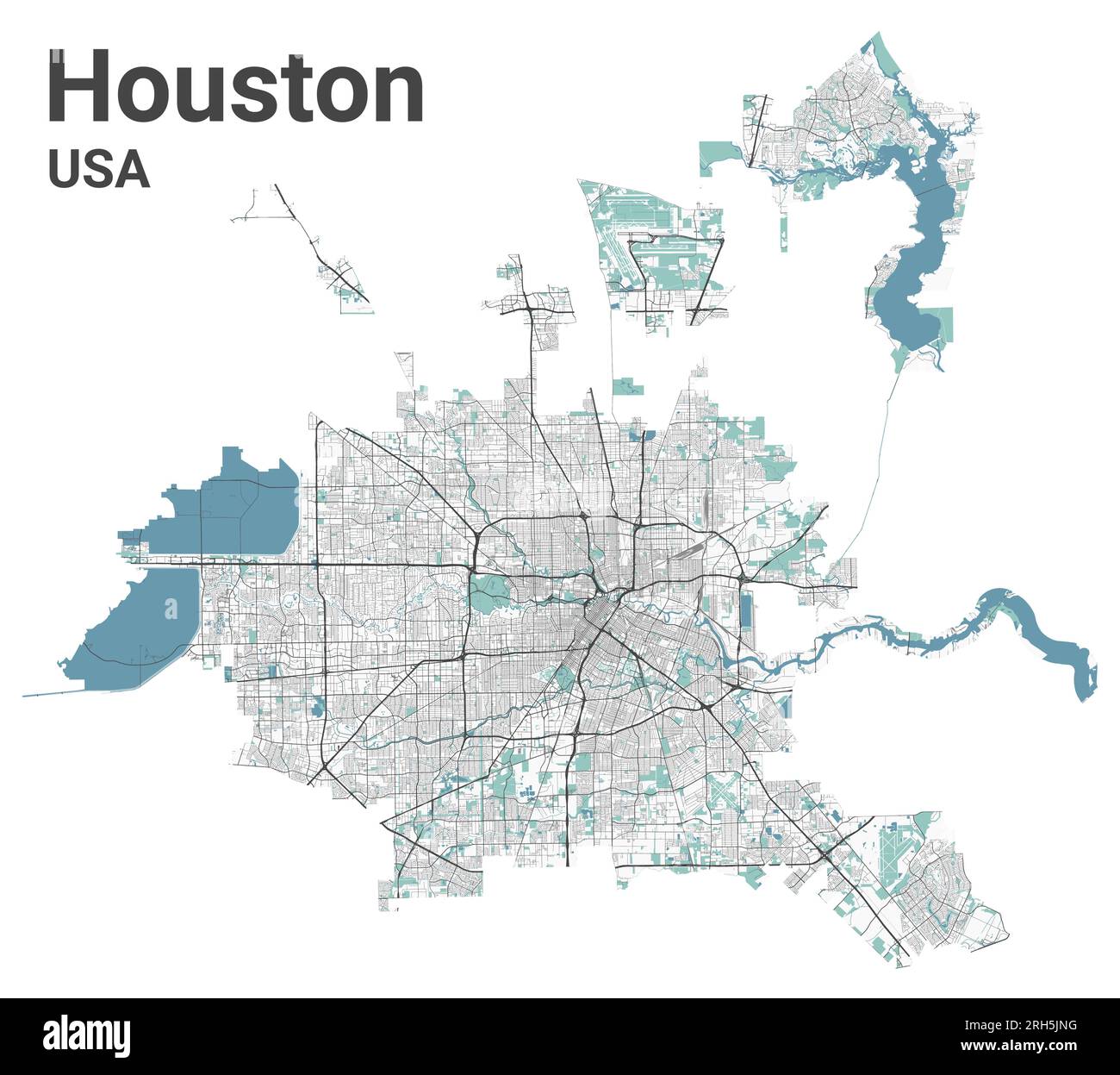 Mapas Detallados De Houston Para Descargar Gratis E Imprimir