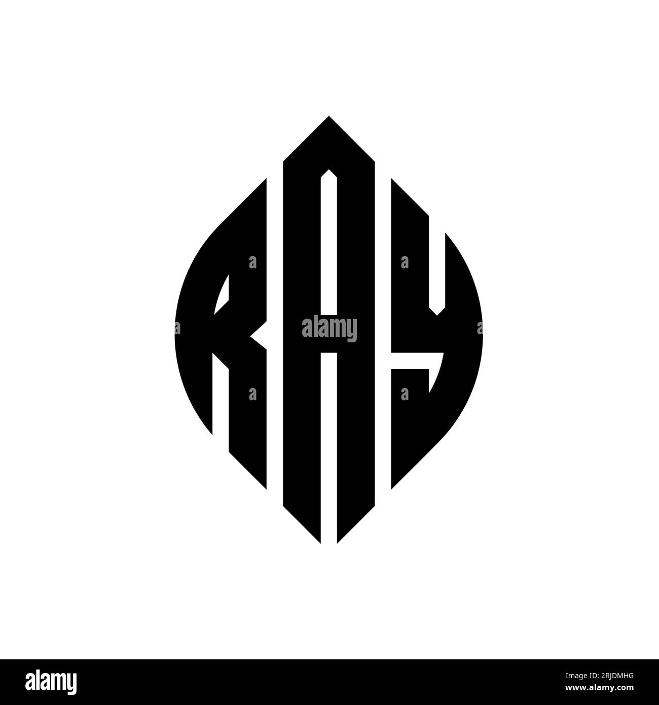 Diseño de logotipo de letra de círculo de RAYO con forma de círculo y ...