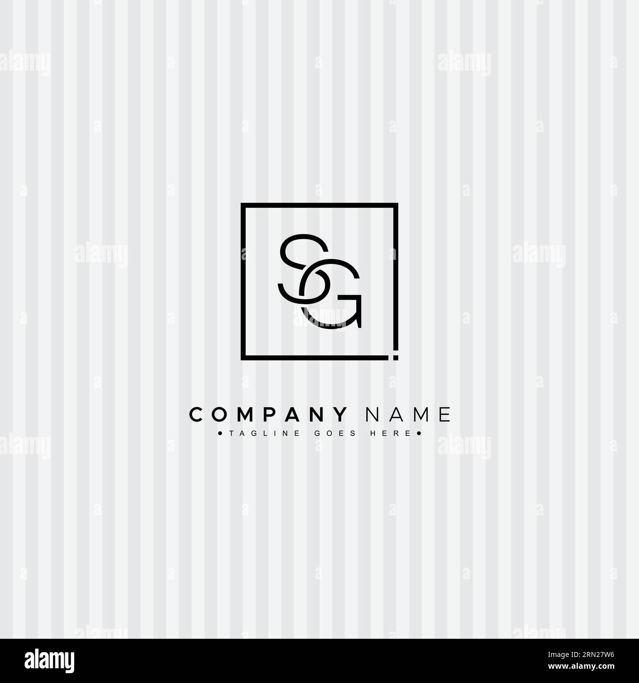 Plantilla Del Vector Para La Letra Inicial Sg Logo Elegante Logotipo
