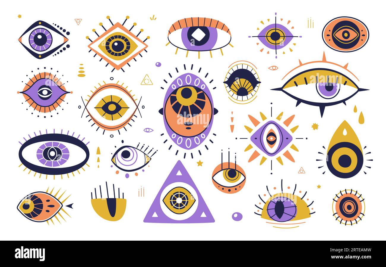 Ojos Malvados De Dibujos Animados