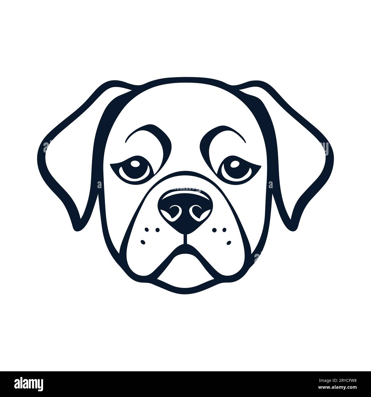 Silueta De Cara De Perro