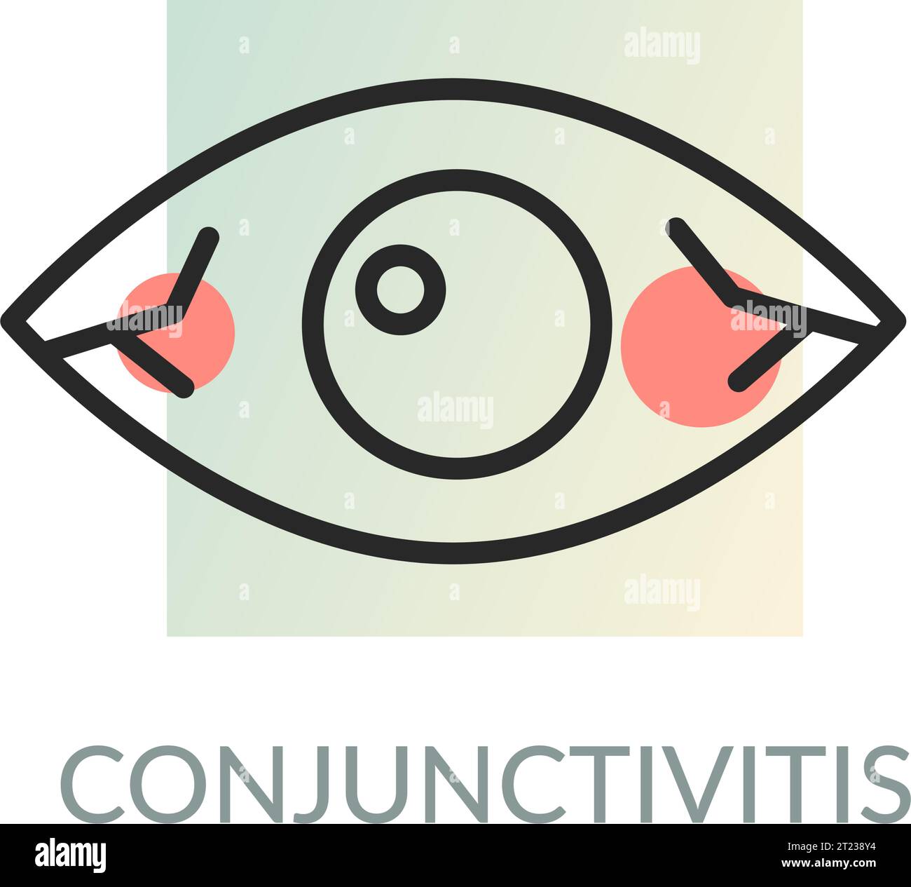 Conjuntivitis Infección En El Ojo Ojo Rosa Icono Como Archivo Eps 10 Imagen Vector De Stock