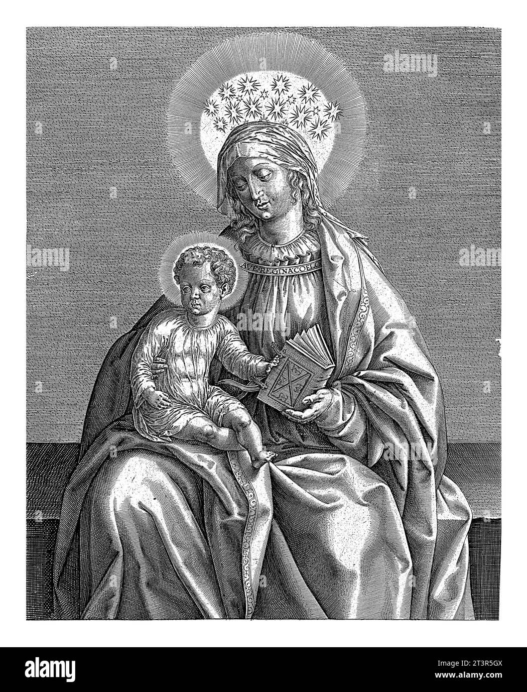 María Con El Niño Jesús Antonie Wierix Ii 1563 1586 María Está Sentada Con El Niño Jesús