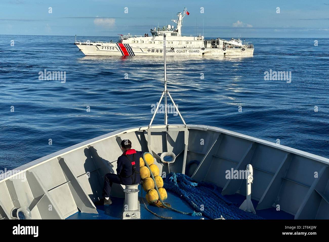 Chinese Coast Guard Vessel Block The Philippine Coast Guard Ship Brp