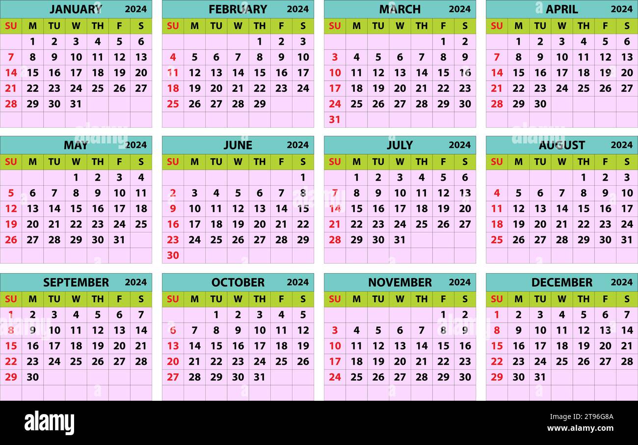 Calendario 2024 Español Fotografías E Imágenes De Alta Resolución