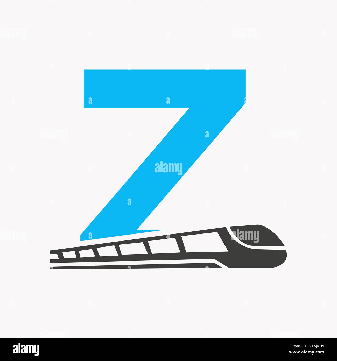 Logotipo Del Tren En La Letra Z Símbolo Expreso Plantilla Vectorial
