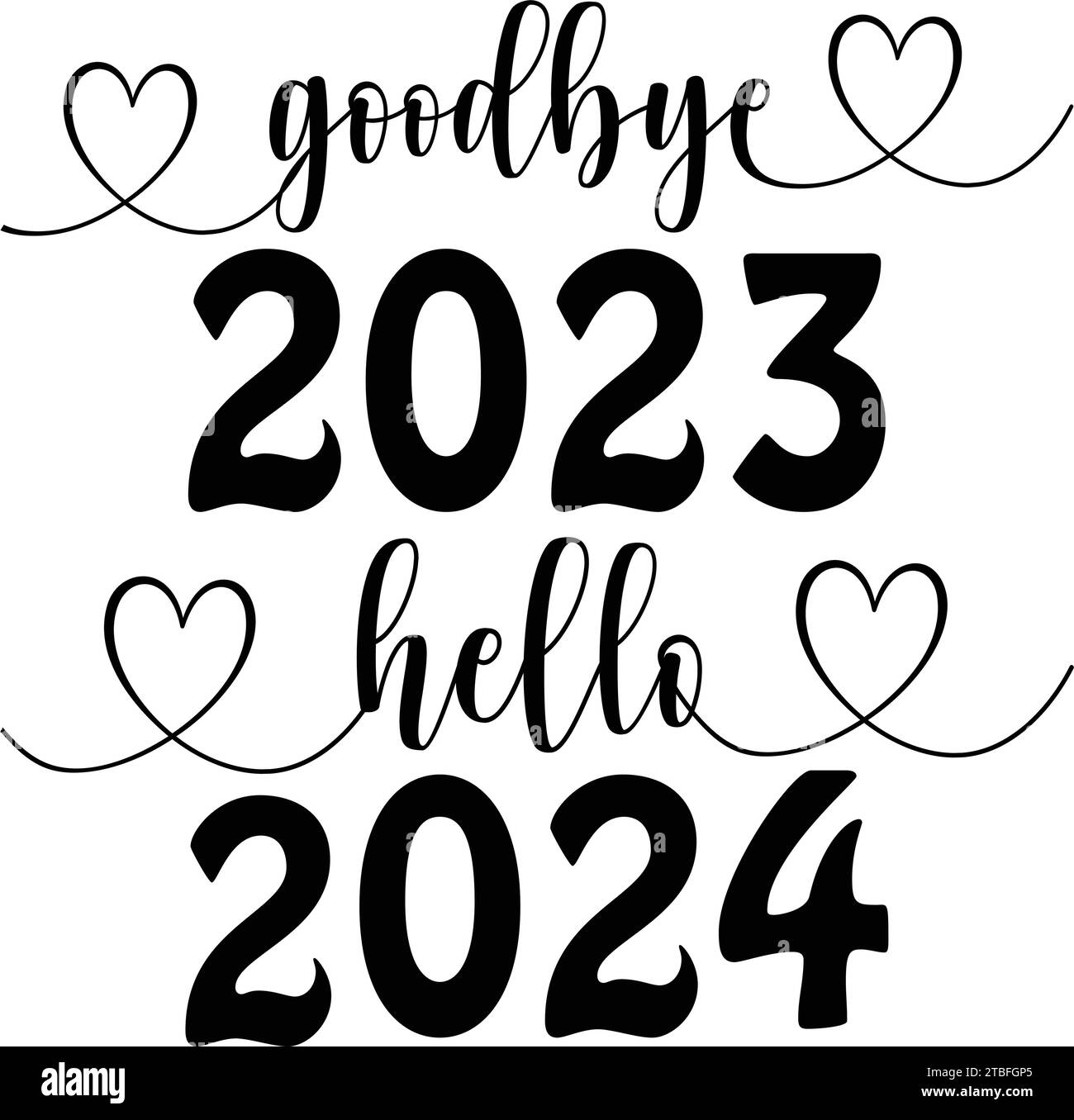 Adios 2023 hola 2024 Imágenes vectoriales de stock - Alamy
