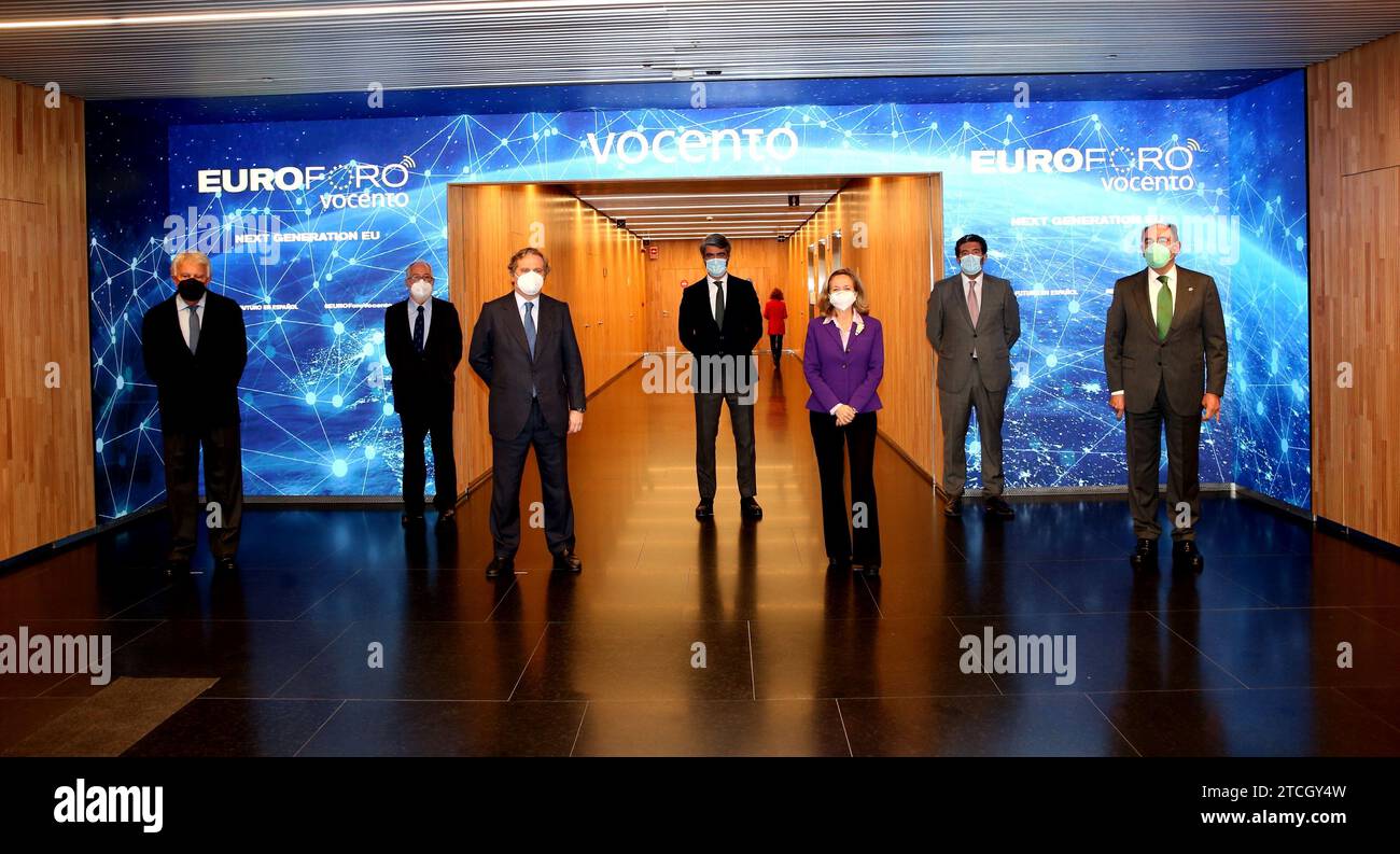 Madrid, 02/11/2021. Vocento Euroforum. Fondos europeos. Nadia Calviño ...