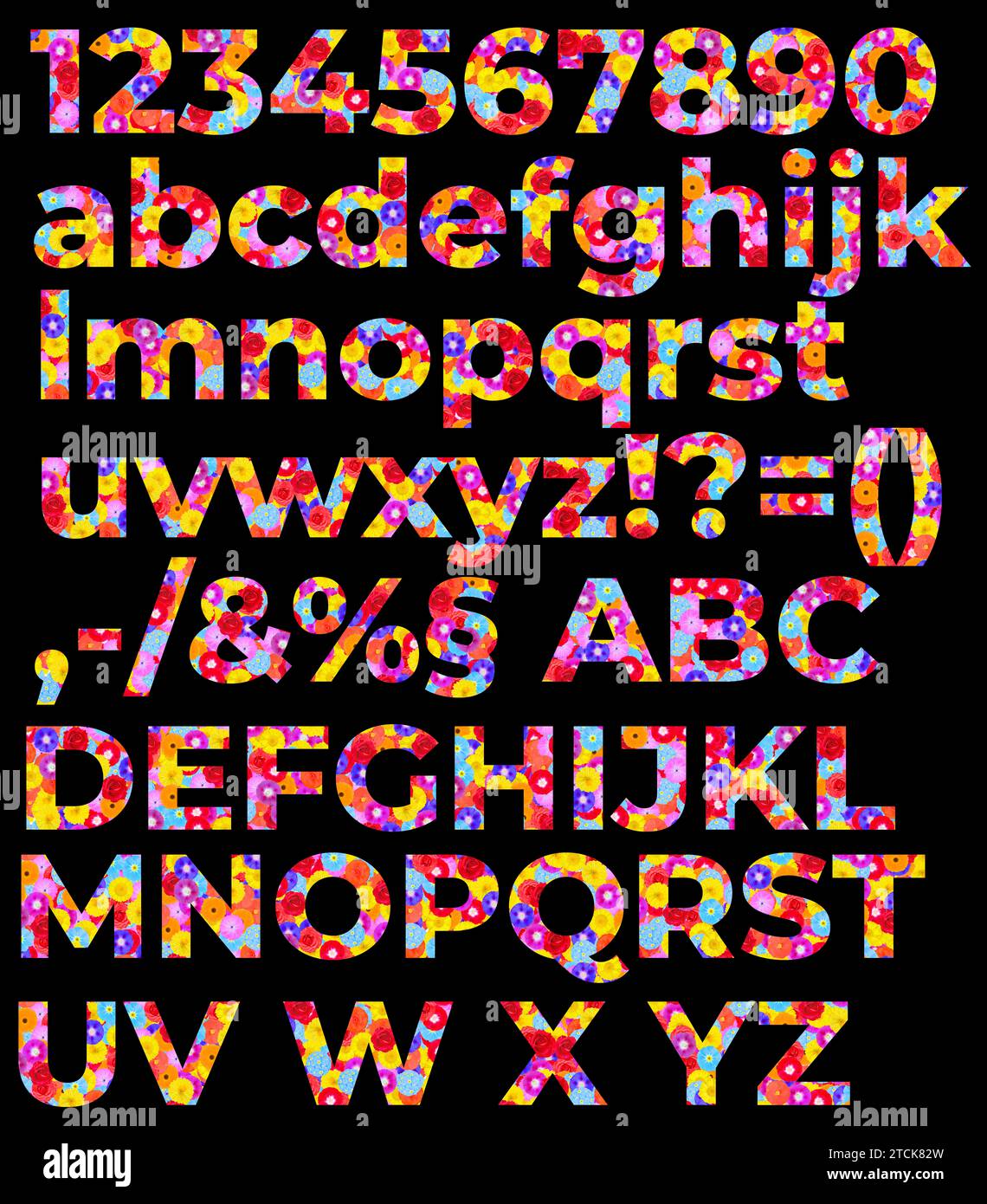 Todo el alfabeto y los números, letras, números, como escribir con ...