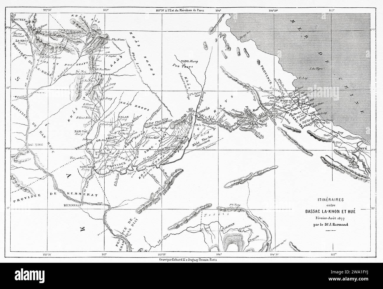 Mapa De La Cordillera De Los Anamitas