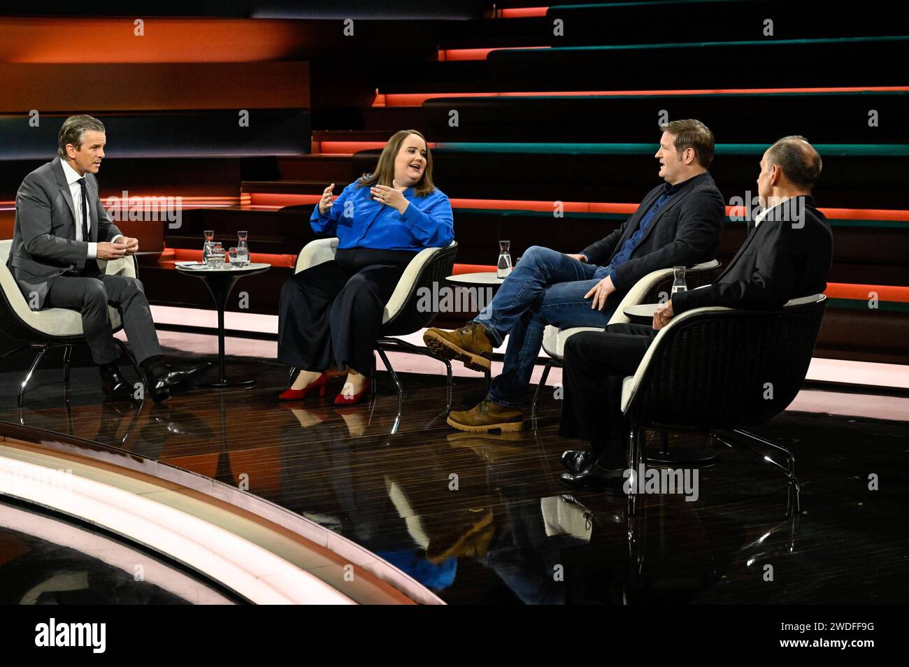Talkrunde bei Markus Lanz , ZDF 01/24 Her Markus Lanz, Ricarda Lang ...