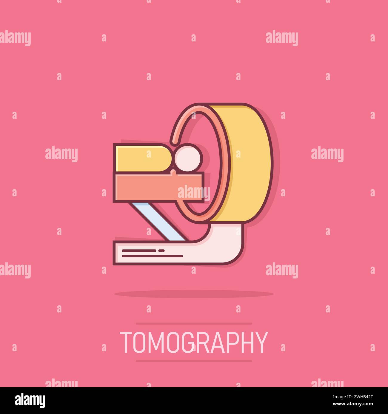 Icono De Radiología En Estilo Cómic Ilustración Vectorial De Dibujos