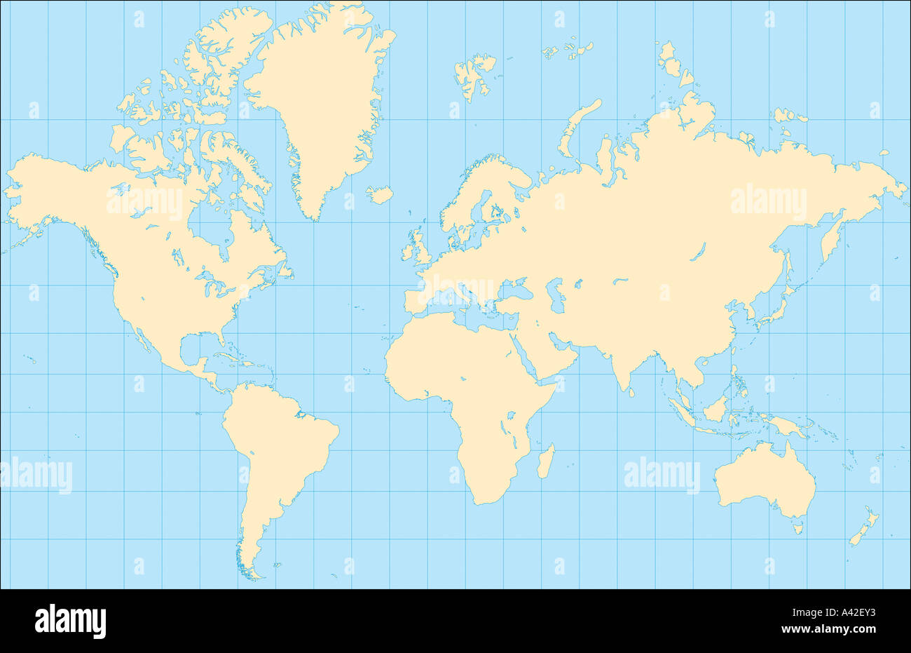 Esquema Simple Del Mapa Del Mundo