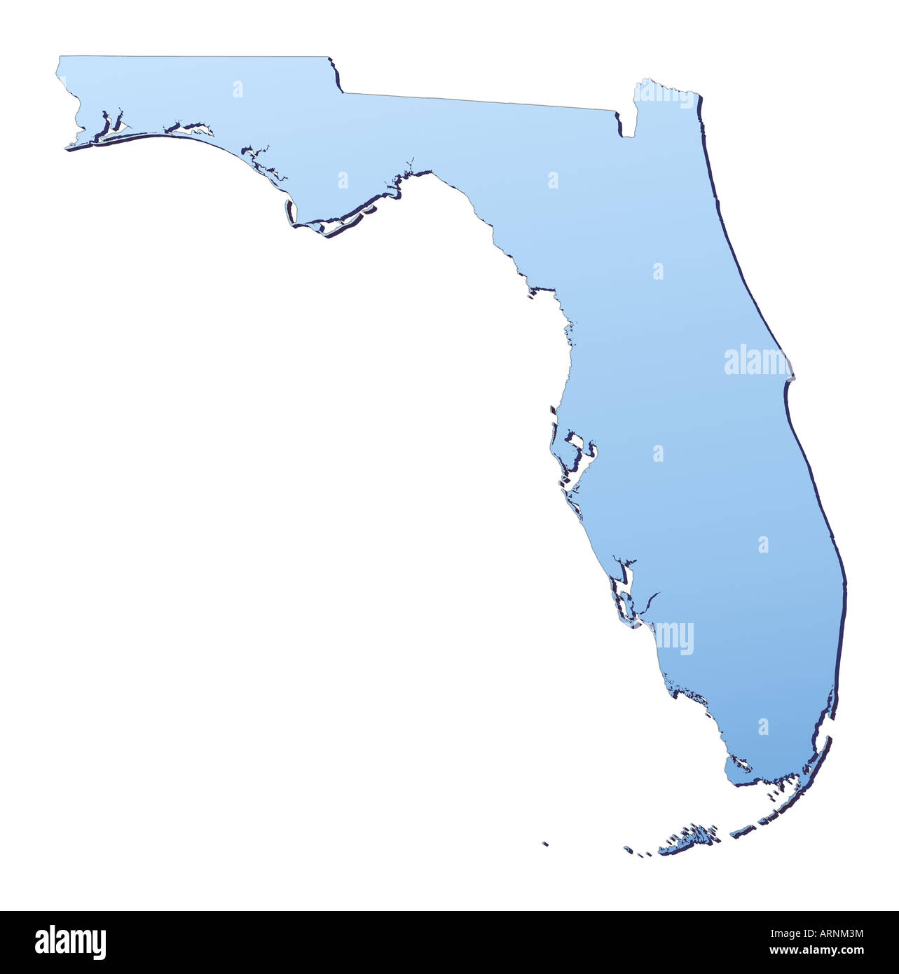Mapa De Relieve De La Florida Usa Florida, 3D Relief Map With Urban