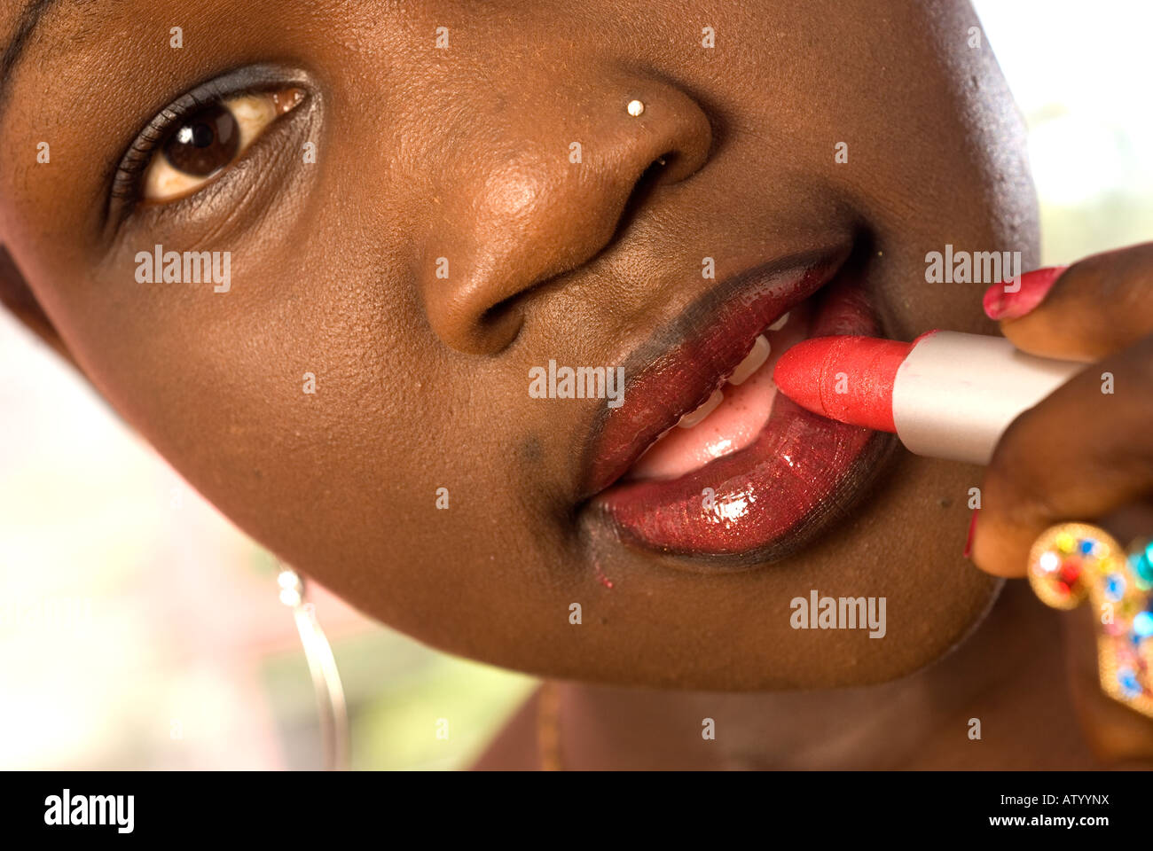 Labios Afroamericanos Sonriendo