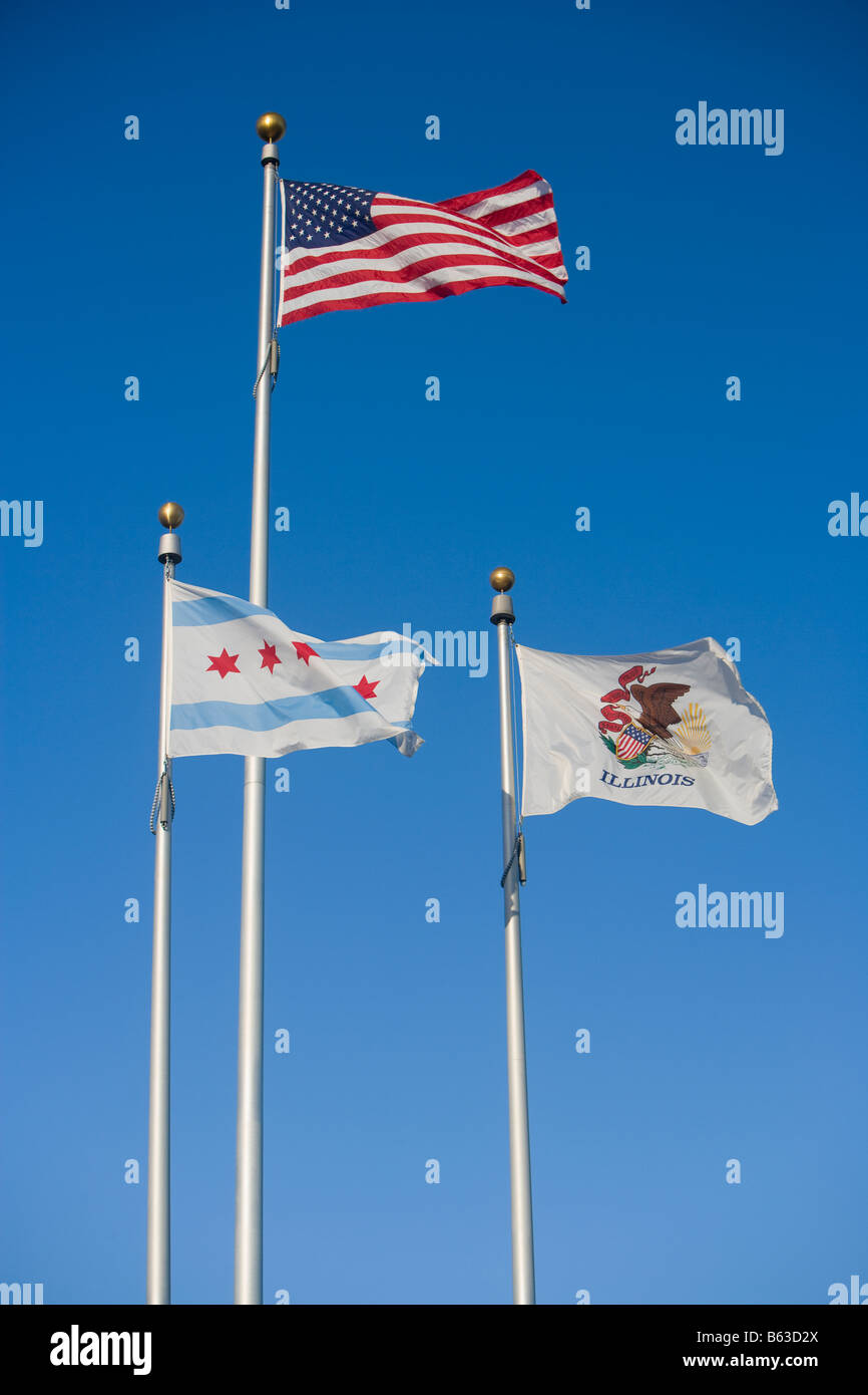 Ilustraciones De La Bandera De Chicago