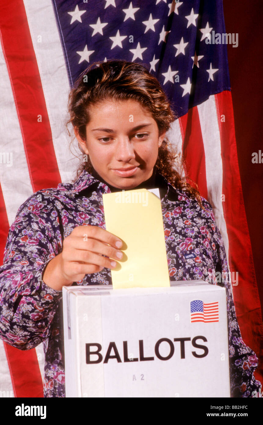 Cuadro De Voto Ciudadano Americano Bandera Boleta Libertad Libertad