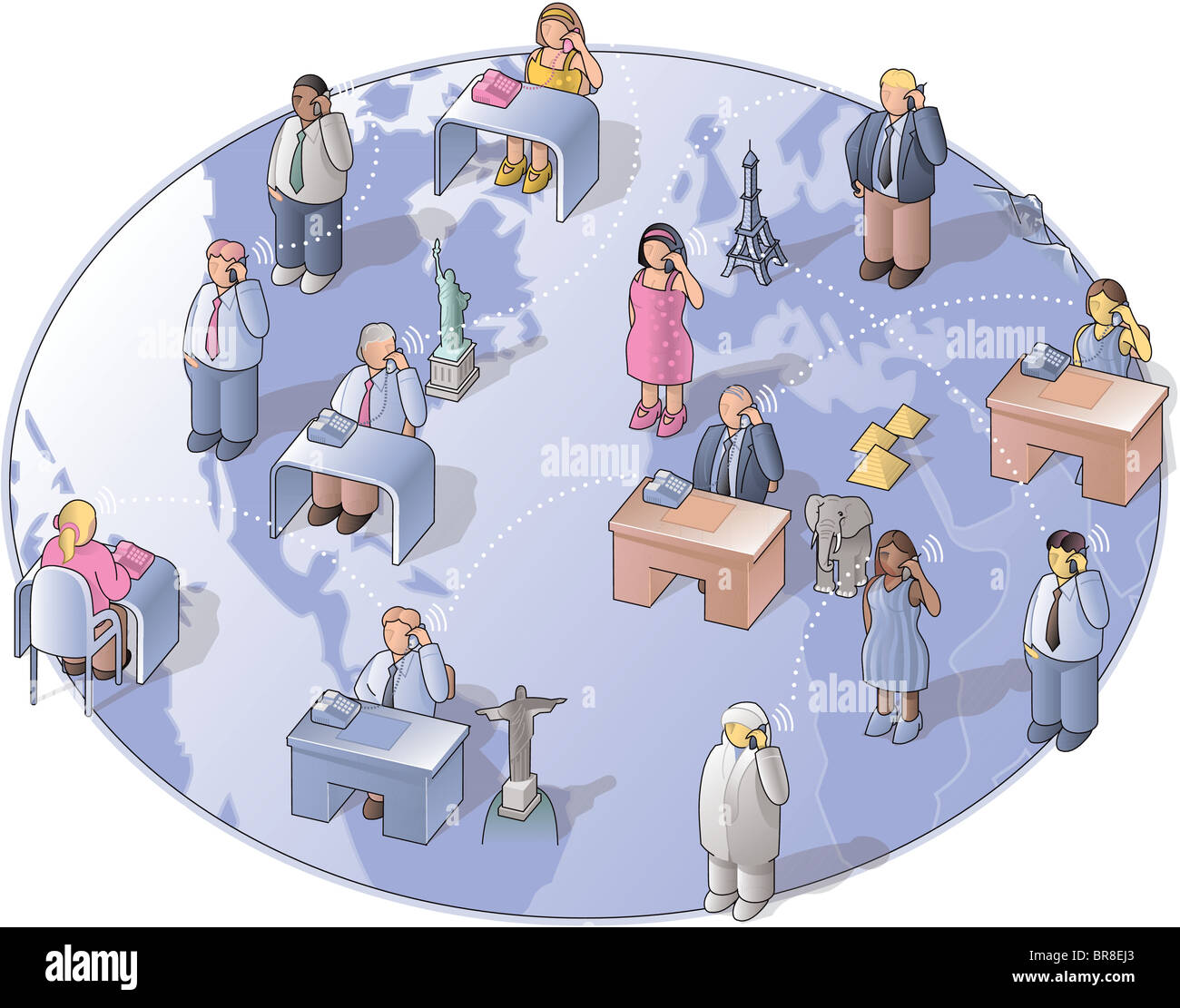 Personas De Diferentes Partes Del Mundo Participan En Las Llamadas