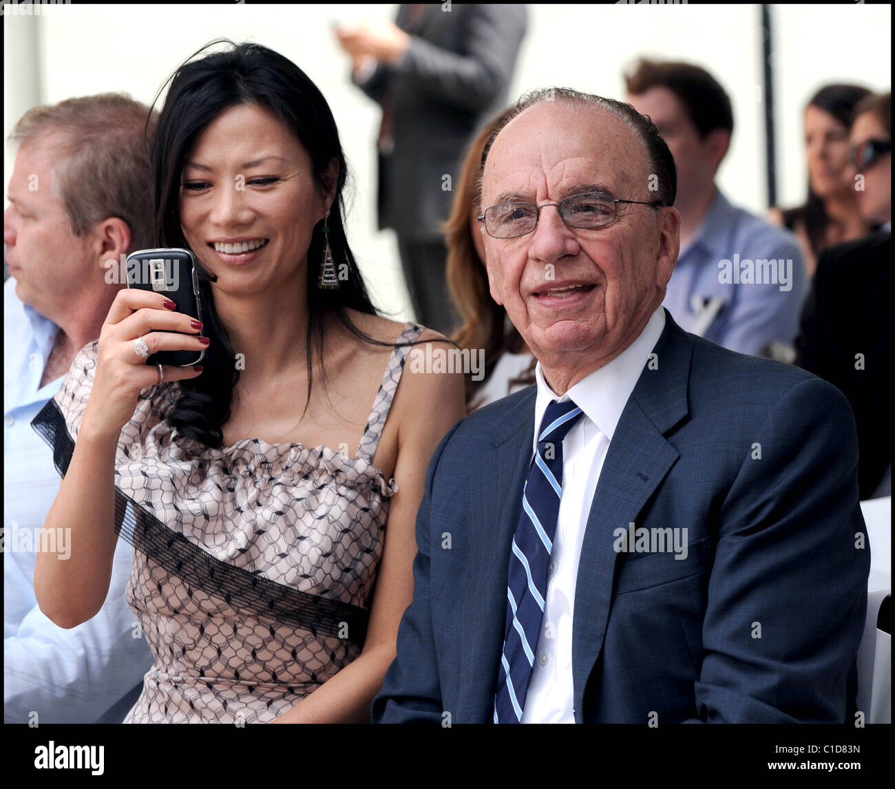 Rupert Murdoch Y Su Esposa Wendi Deng Hugh Jackman Es Honrado Con Una