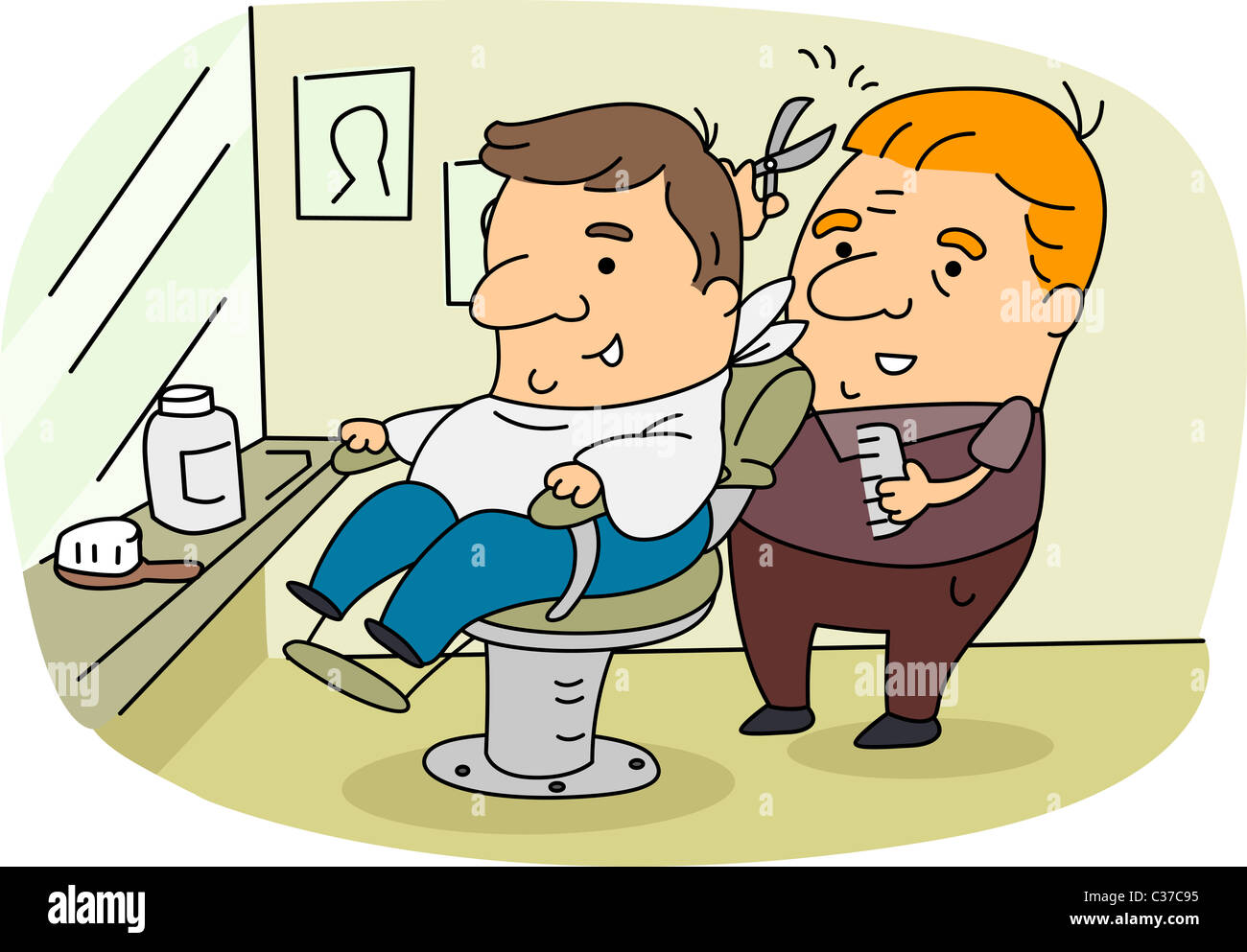 Hombre Barbero Dibujo Animado Fotografías E Imágenes De Alta Resolución