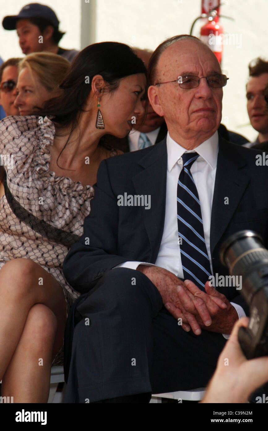 Rupert Murdoch Y Su Esposa Wendi Deng Hugh Jackman Es Honrado Con Una