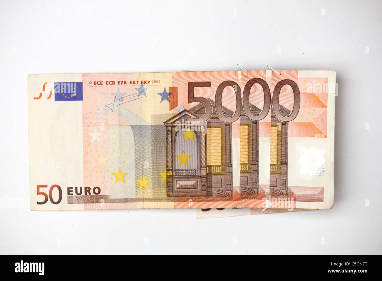 Tres De 50 Billetes Grapados Juntos As Se Convierte En El Valor De 