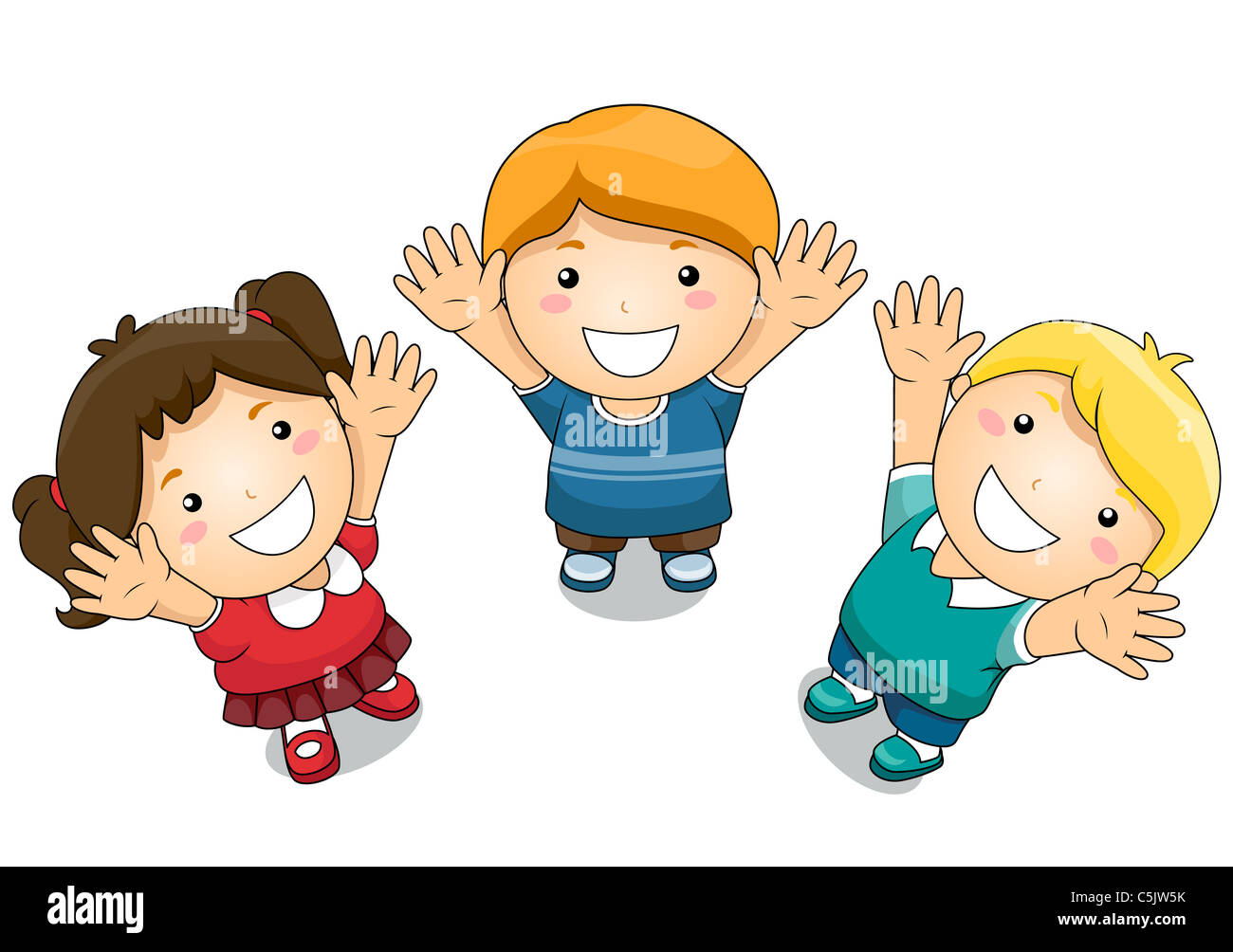 Clip Art De Niños Levantando Las Manos