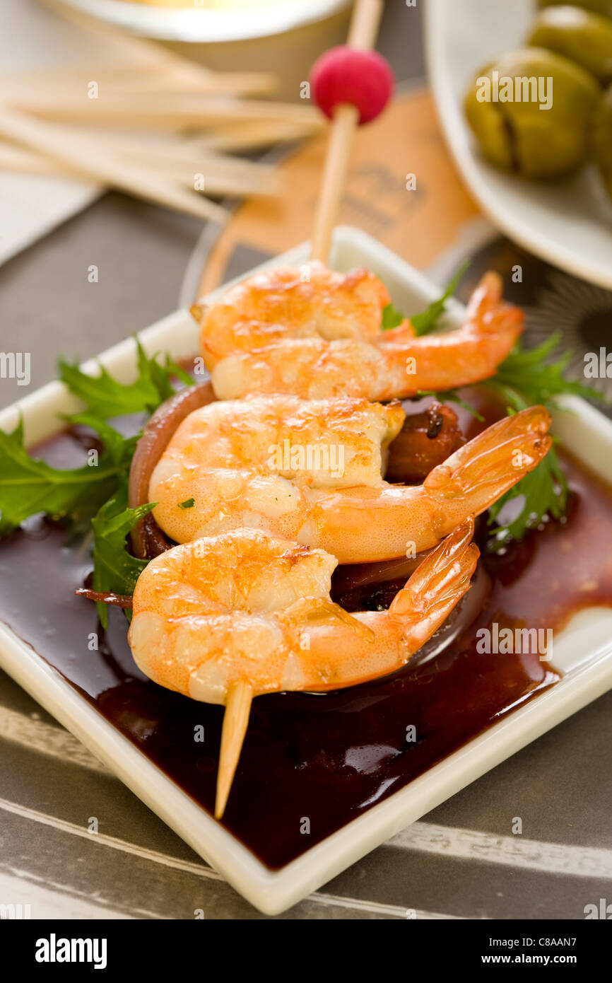 Pinchos De Camarones