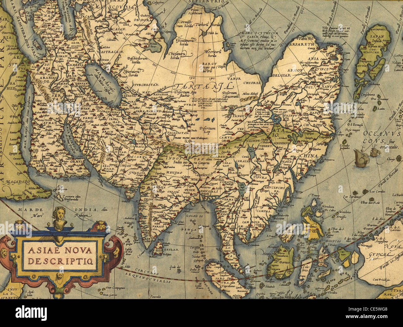 Mapa Antiguo De Asia