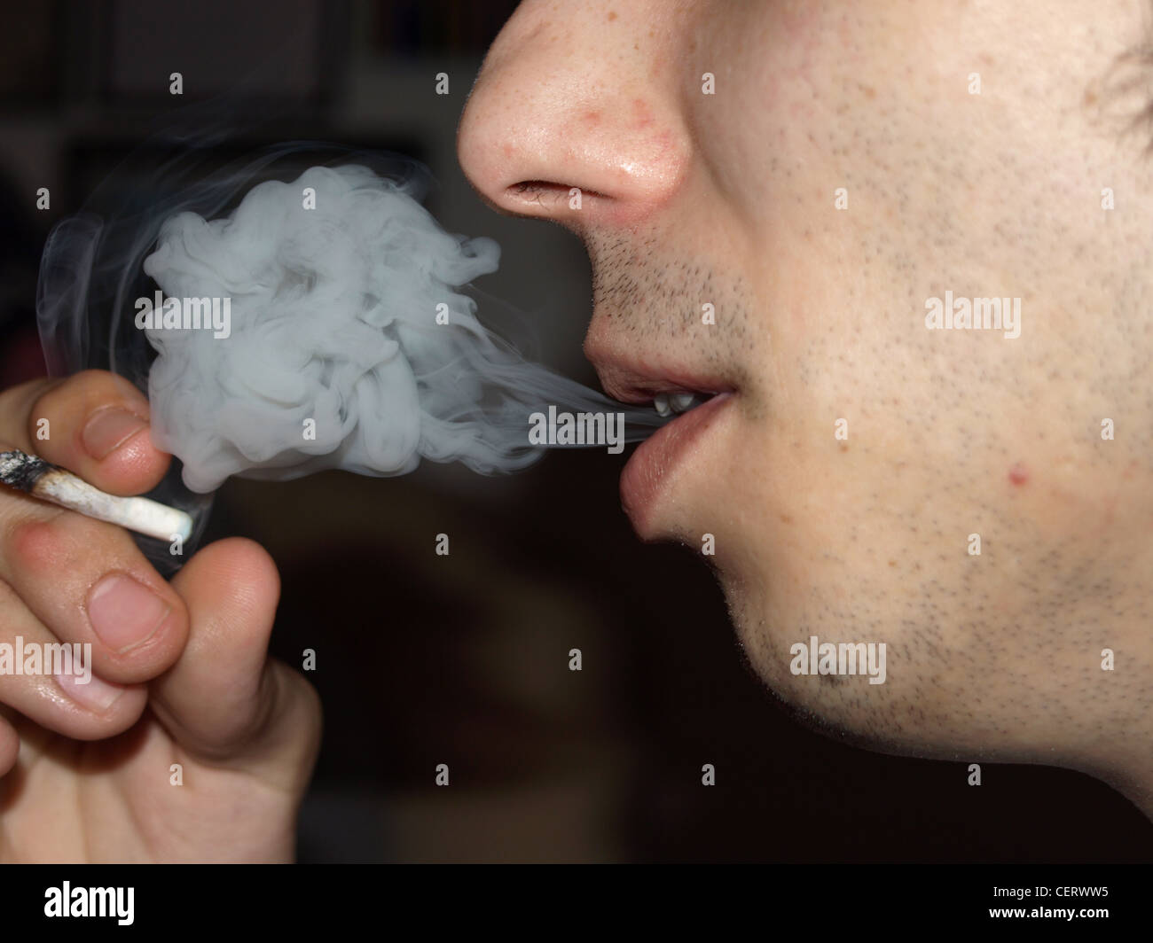 Labios De Humo De Hierba