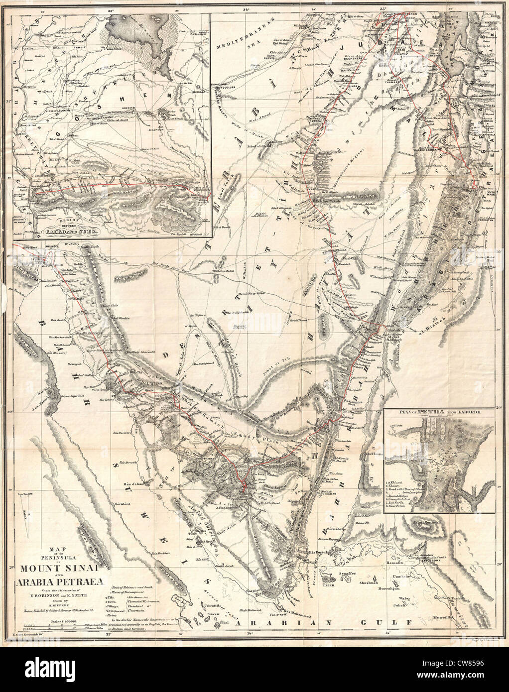 Map Of Sinai Peninsula Fotos e Imágenes de stock - Alamy
