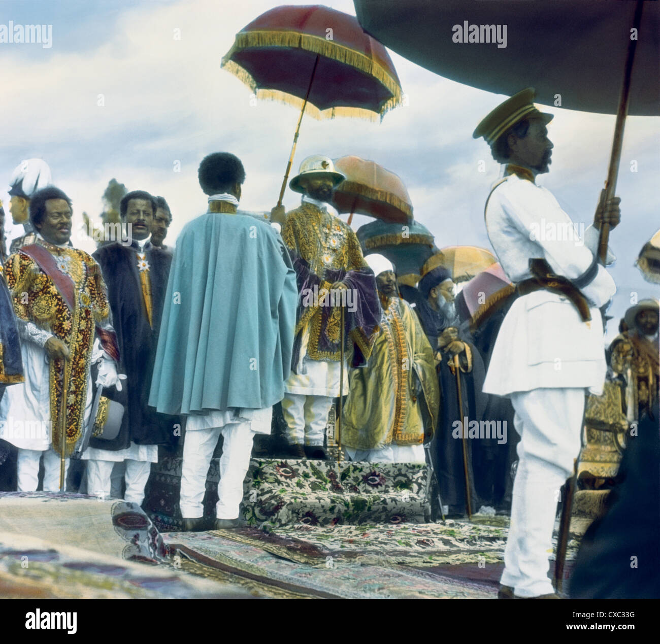 Foto Coloreada Del Emperador Etíope Haile Selassie I Nacido Lij Tafari