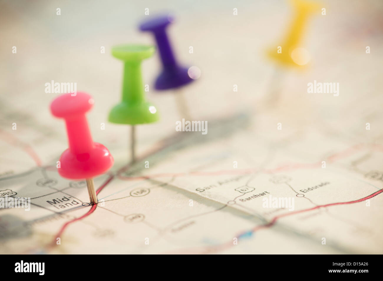 Mapa De Los Estados Unidos Con Chincheta