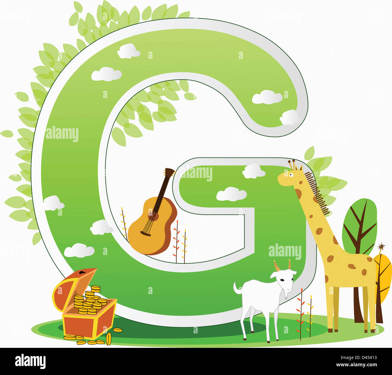 Ilustración Relacionada Con La Letra G Fotografía De Stock Alamy