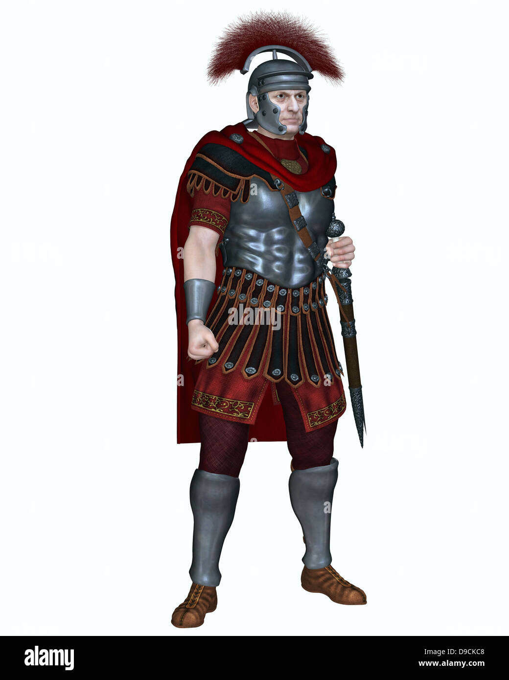 Centurión romano con cresta transversal Fotografía de stock - Alamy