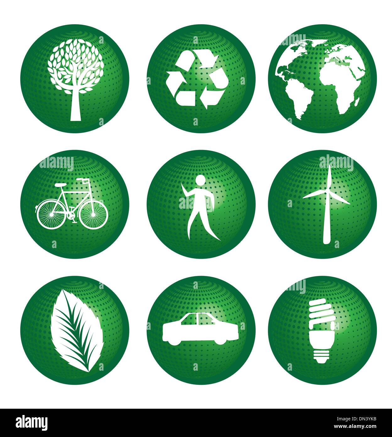 Iconos verdes Imágenes vectoriales de stock - Alamy