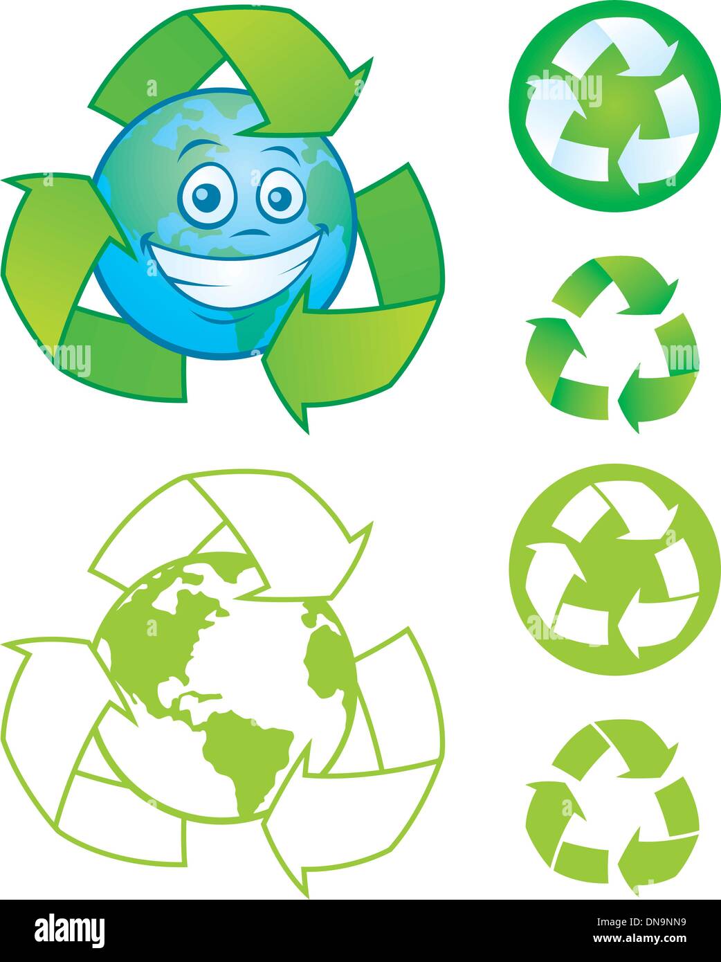 Reciclaje De Dibujos Animados De La Tierra