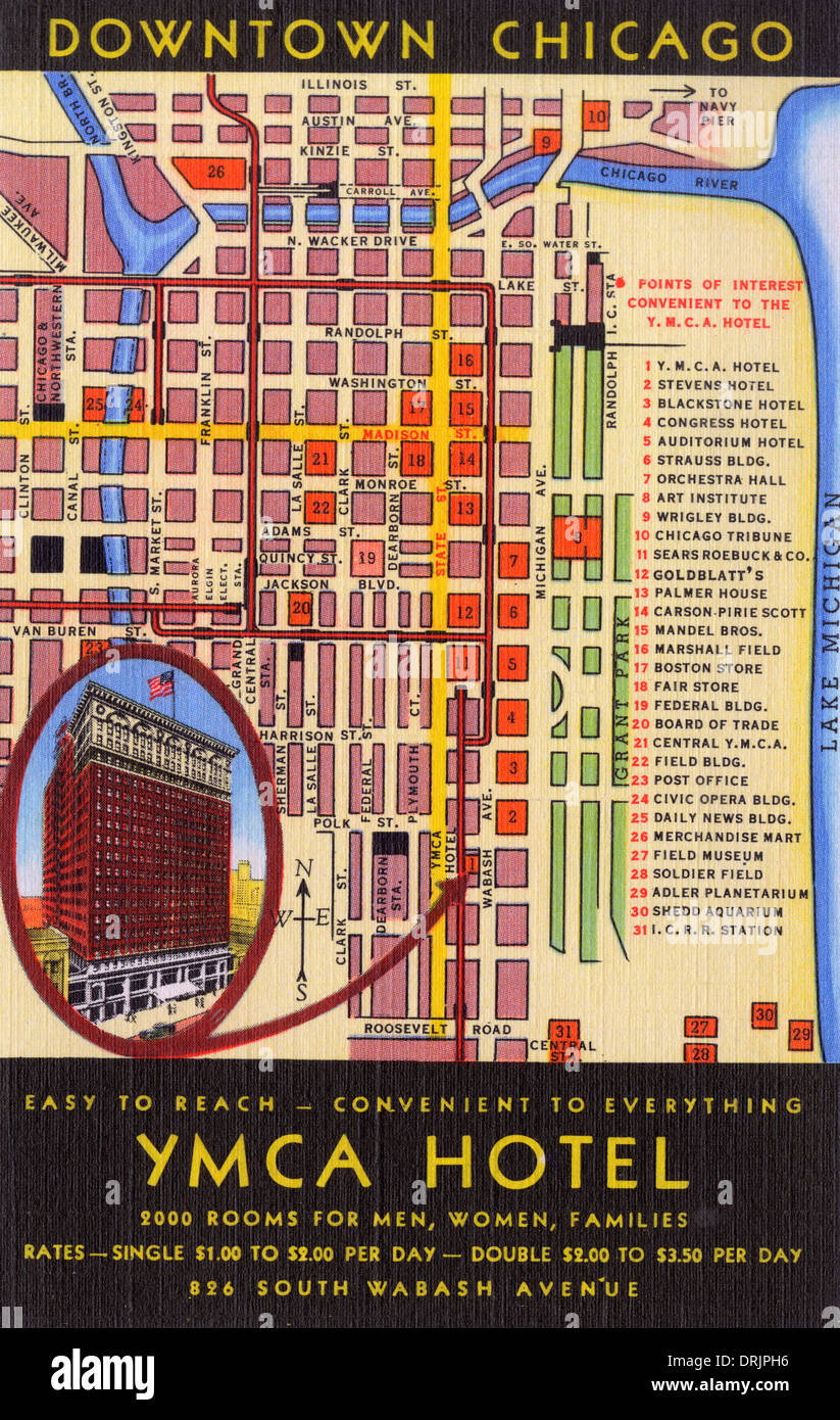 Mapa Del Centro De Chicago
